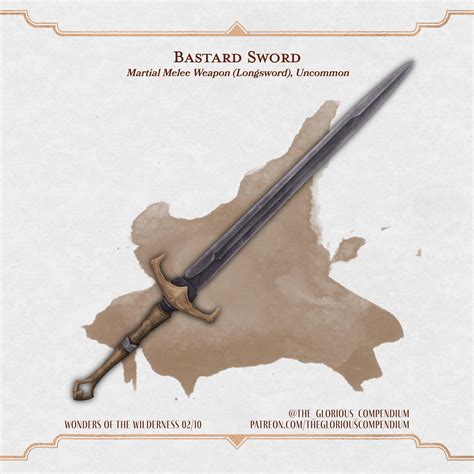 Bastard Sword Martial Melee Weapon Longsword Rdndhomebrew