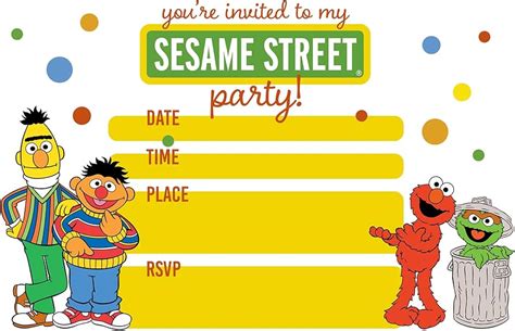 Sesame Street Invitation Template Free