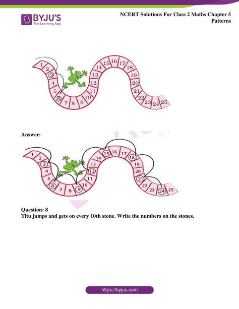 Ncert Solutions For Class 2 Maths Chapter 5 Patterns Get Free Pdf