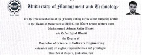 muhammad adnan zafar on linkedin i am now a proud graduate with a degree in bs software