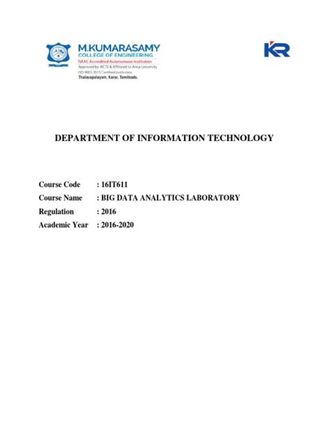 Bda Lab Pdf Apache Hadoop Map Reduce
