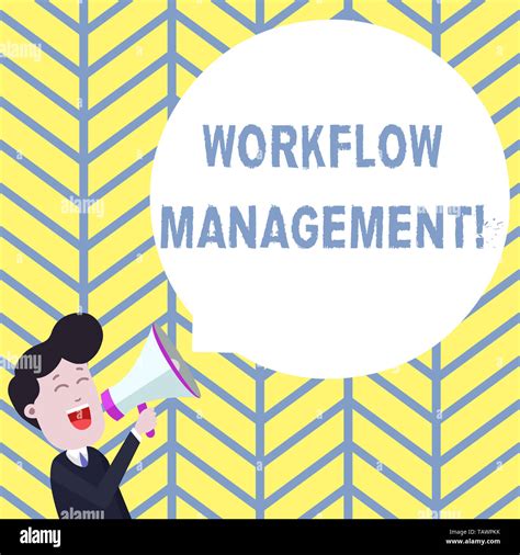 Handwriting Text Writing Workflow Management Conceptual Photo The Execution And Automation Of