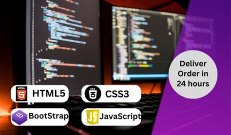 Be Your Front End Web Developer Using Html Css Bootstrap By Laibaraees Fiverr