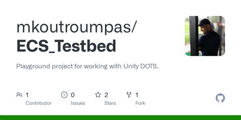 GitHub Mkoutroumpas ECS Testbed Playground Project For Working With Unity DOTS