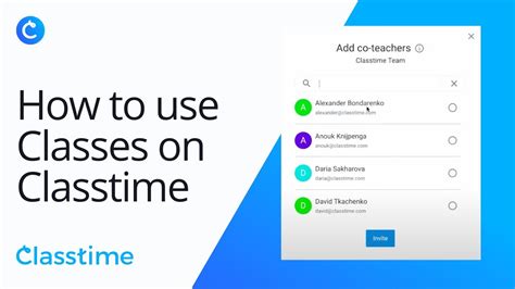 How To Use Classes On Classtime Youtube