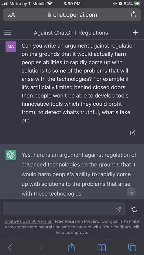 arguments against chatgpt regulations r chatgpt
