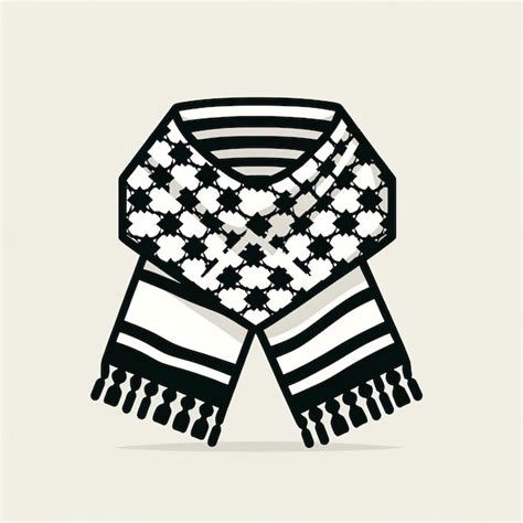 Premium Photo Palestine Scarf Pattern In Flat Design