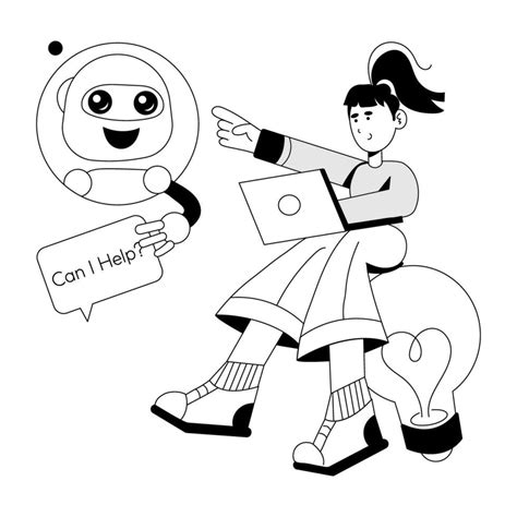 Trendy Bot Assistant 26287281 Vector Art At Vecteezy