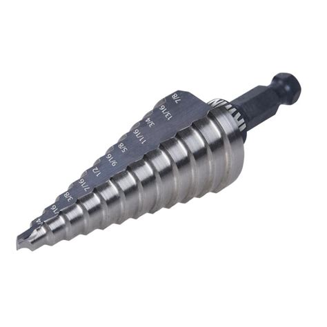 Irwin Unibit 1 4 In 12 Step Drill Bit 3 16 In To 7 8 In In The Step Drill Bits Department At