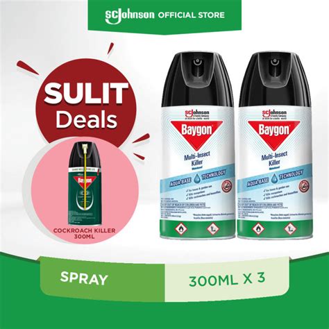 Baygon Multi Insect Killer Water Based 300ml Twin Cockroach Killer