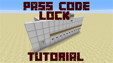 Minecraft Pass Code Lock Tutorial Redstone Tutorial Youtube