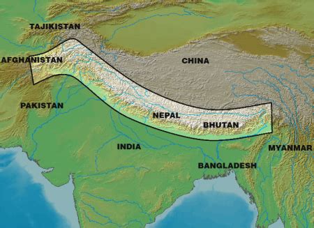 Hindu Kush Mountain Range World Map