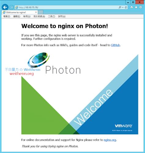 安裝 Docker 容器環境 Vmware Photon ~ 不自量力 の Weithenn