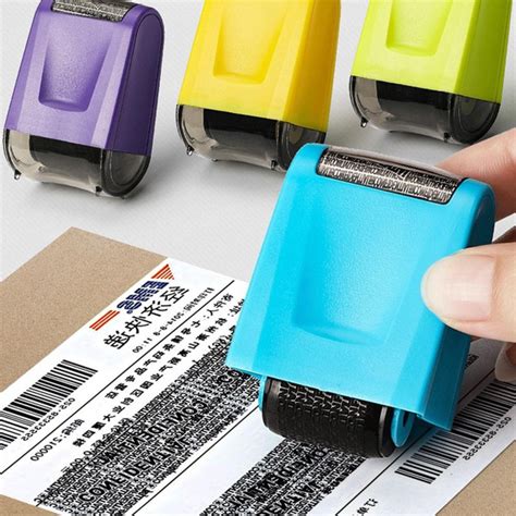 1pc Roller Stamp Identity Theft Protection Stamp For Id Privacy