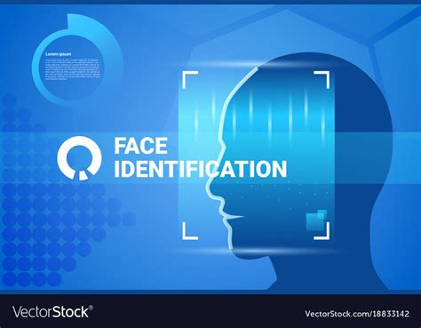 Face Identification System Scanning Modern Access Vector Image