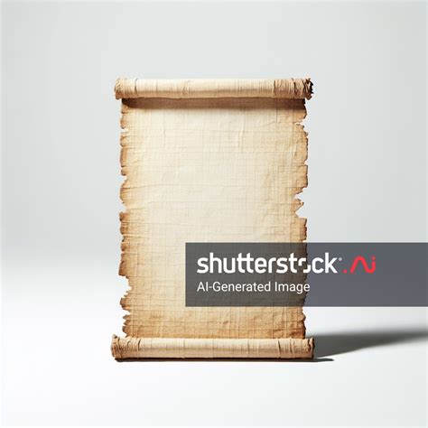 Blank Papyrus On White Background Ai Generated Image 2455706357