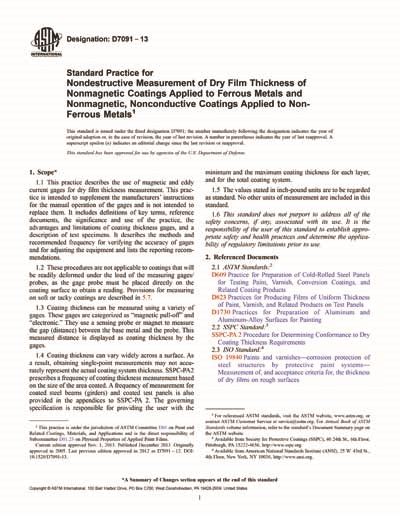 Astm D7091 13 Standard Practice For Nondestructive Measurement Of Dry