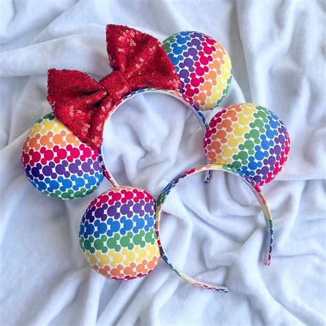 Rainbow Mickey Ears Etsy