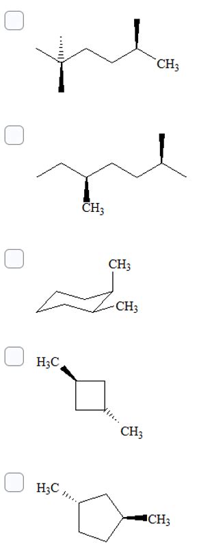 Solved Which Of The Following Molecules Below Are