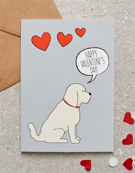 Apricot Cockapoo Valentines Day Card Golden Retriever Valentine Valentines Cards Valentine