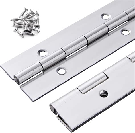 2 Pack Heavy Duty Piano Hinge 24 Inch X 15 Inch Stainless Steel