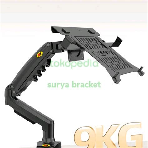Jual Bracket Monitor Laptop Jepit Meja Arm Gas Strut Nb F80 Dan Tray Laptop Computer Jakarta