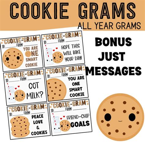 Cookie Gram Pto Cards Cookie Gram Fundraising Cards Class Note Cards