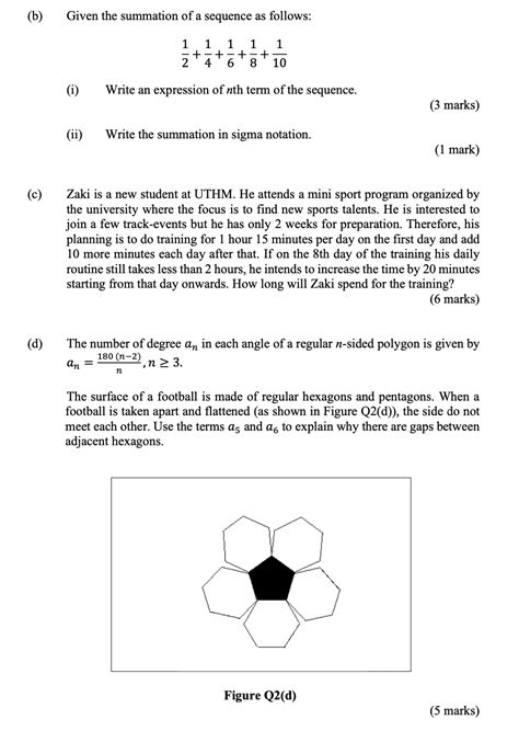 solved b given the summation of a sequence as follows nii