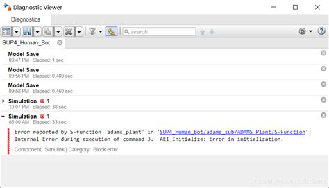 关于adams错误internal Error During Execution Of Command 3 Aeiinitialization Error In
