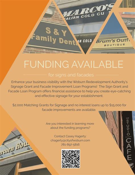 Sign Grant Program Flyer City Of Woburn