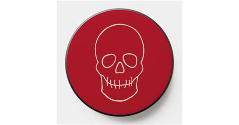 Skull Blood Red And Bone White Popsocket Zazzle