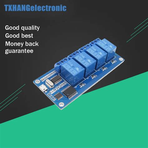 MICRO USB V Channel Relay Module USB Control Relay Module Serial Port A In Integrated