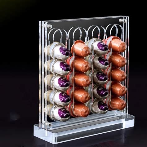 아크릴 커피 포드 홀더 랙 캡슐 스토리지 스탠드 네스프레소 랙 디스펜스 타워 디스플레이 1 개racks And Holders