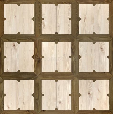 Classic Pattern Parquet Of Natural Wood Seamless Texture Stock Image