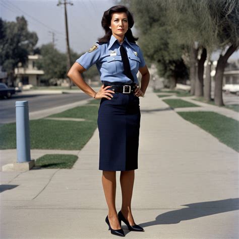 Lapd Policewoman Wearing A Short Dark Blue Pencil By Curiousgeorge2 On