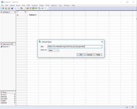 How To Use And Automate Internet Open In Jmp