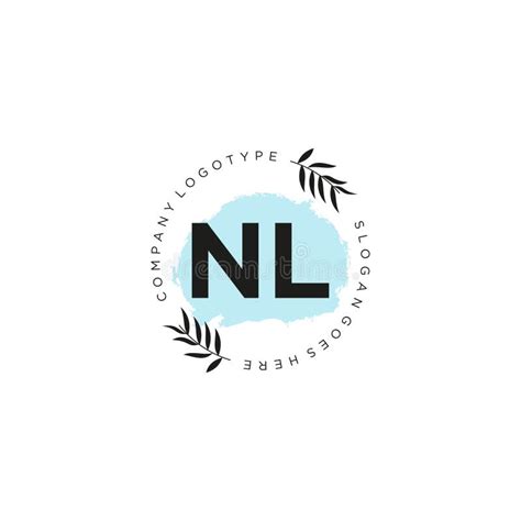 Nl Letter Logo Icon Design Template Elements Stock Vector