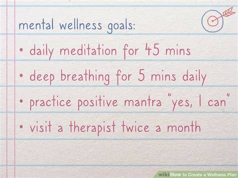 How To Create A Wellness Plan With Pictures Wikihow