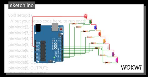 跑马灯 Copy Wokwi ESP32 STM32 Arduino Simulator