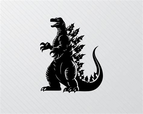 Godzilla Silhouette Bundle Svg Png Cut Files Etsy