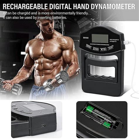 Grip Strength Tester 396lbs 180kg Digital Hand Dynamometer Grip Strength Meter Usb Lcd Screen