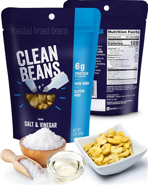 Clean Beans Broad Fava Beans Snack Salt And Vinegar Flavor