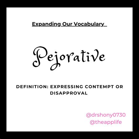 Shontell Graham Dha Sar Ra Arrt R M Cpc On Linkedin Pejorative Expandourvocabulary