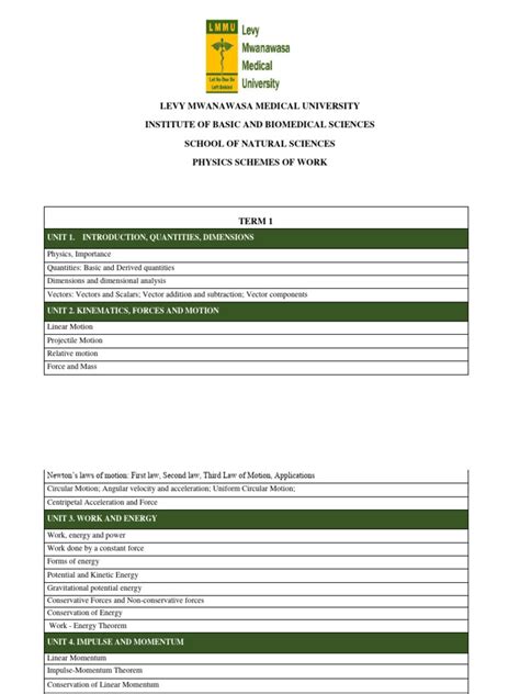 Physics Course Outline 2024 Download Free Pdf Force Momentum