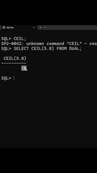 What Is Ceil In Sql Sql Sqltips Sqlinterviewquestions Youtube