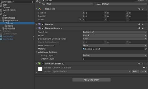 unity 2d 随机矩形地牢（房间，走廊，门）的生成（使用ruletile和tilemap） 第二部分 房间和地牢 csdn博客