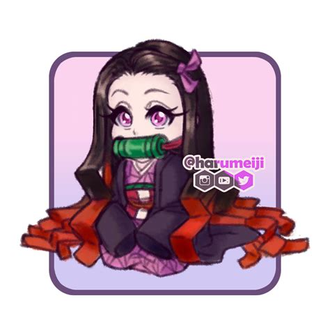Crayon Chibis Nezuko By Harumeiji On Deviantart