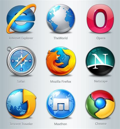 Free Glossy Modern Web Browsers Icons Download Web Resources Webappers
