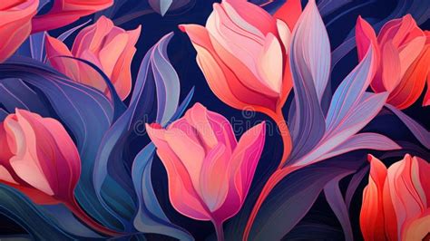 Background Patterns Of Tulip Flower Stock Illustration Illustration Of Hand Composition Background Patterns Of Tulip Flower Stock Illustration Illustration Of Hand Composition