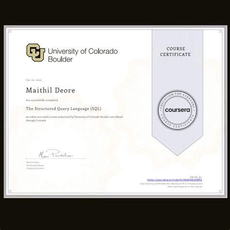 Sql Datascience Dataanalysis Databasemanagement Certification Maithil Deore